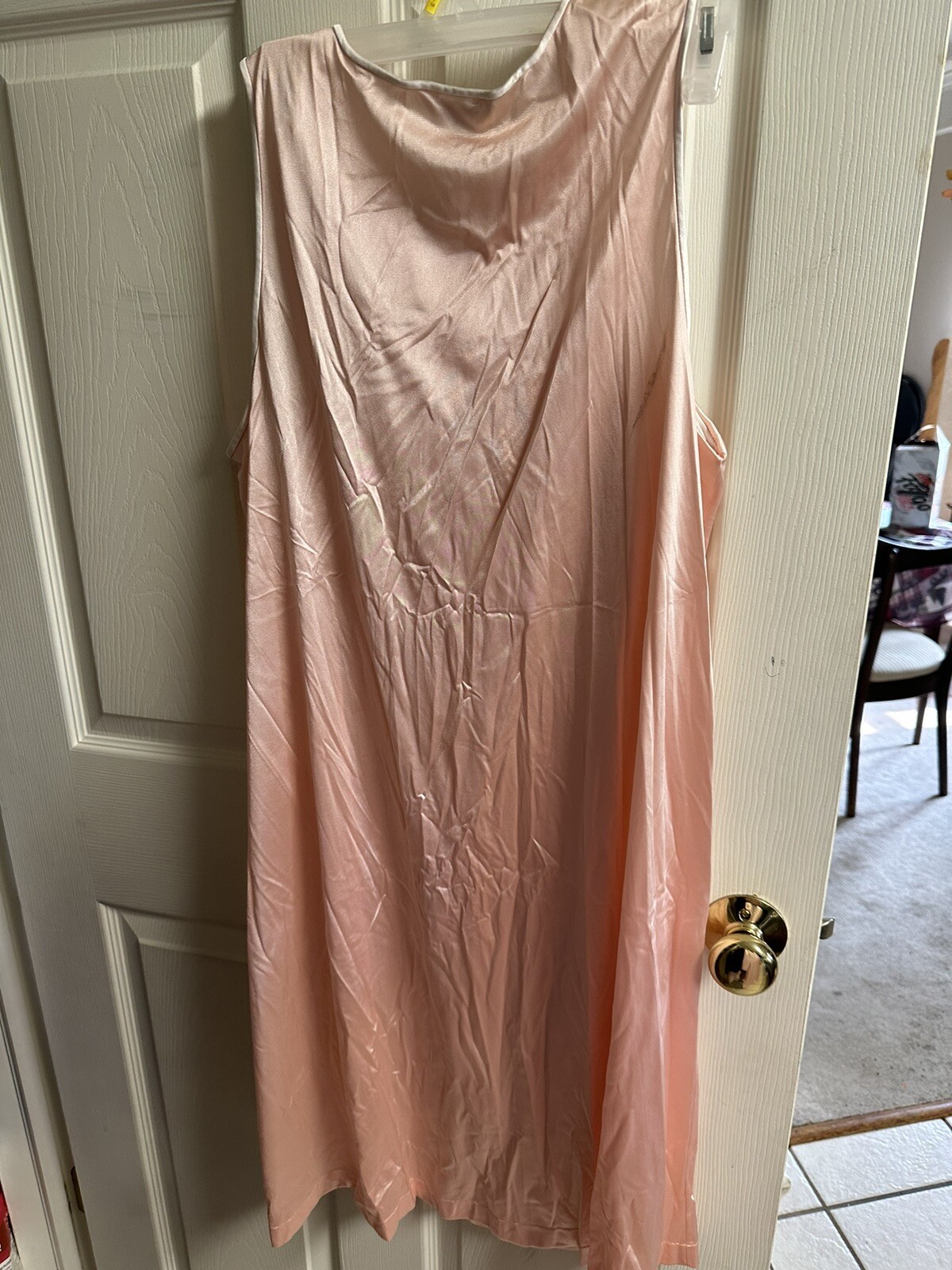 VNT 70s VANITY FAIR Nylon NIGHTGOWN Long Pink Robe Set Large Floral ...