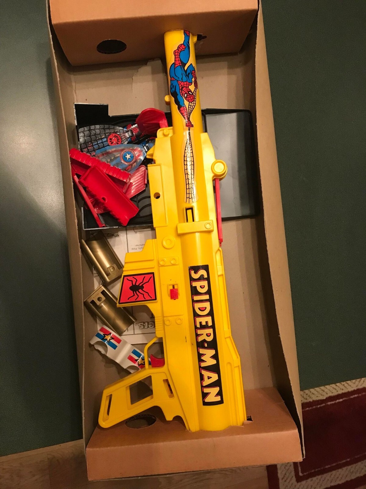 Vintage Spiderman 1975 Hasbro Ricochet Racers set in box w/directions ...