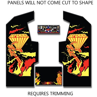 Defender Arcade Side Art - 9 Button CPO - Front Replacement Decal Kit ...