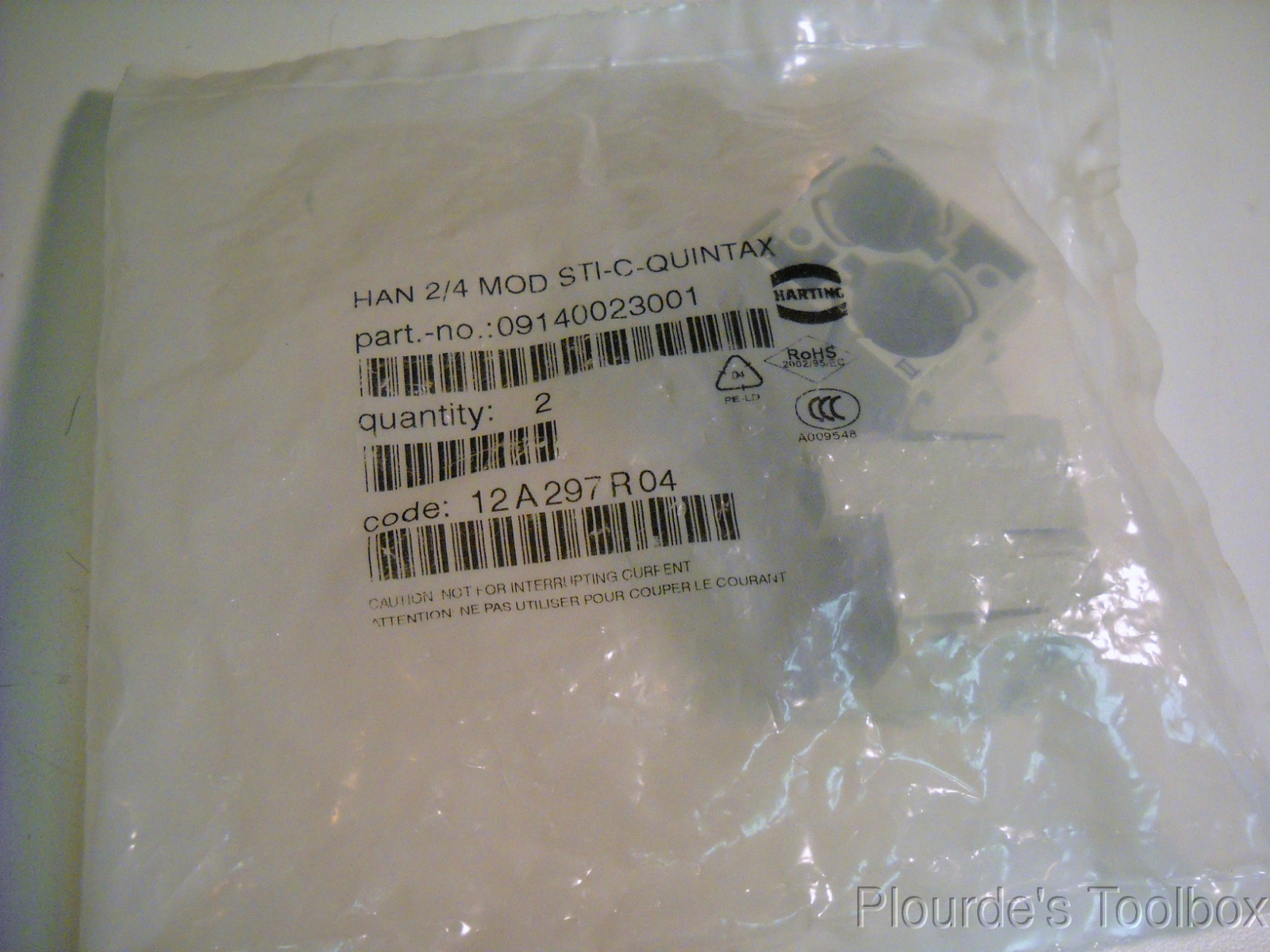 New 2pk Harting Male Han-Quintax HD Module Power Connectors ...