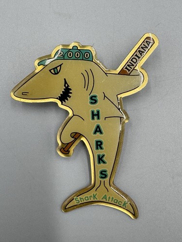 Vintage Sharks Shark Attack Indiana Softball Sports Lapel Pin | eBay