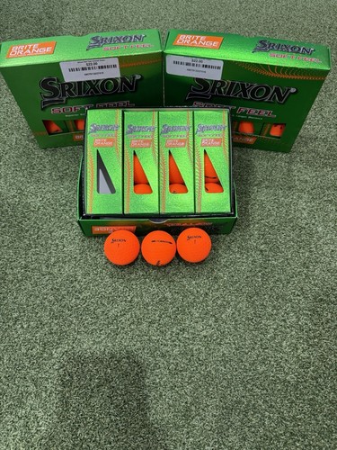 3 Dozen BRAND NEW Srixon Soft Feel Golf Balls Brite Orange | eBay
