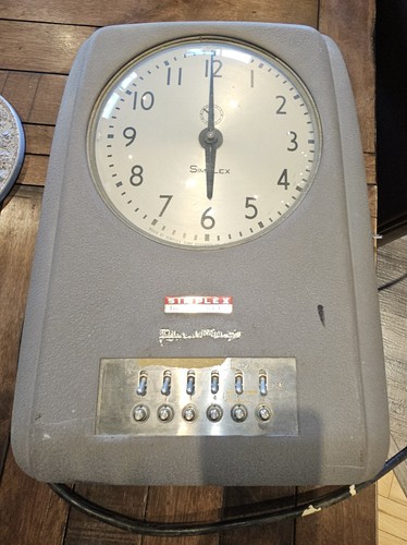 RARE Vintage Simplex Master Clock Time Recorder | eBay