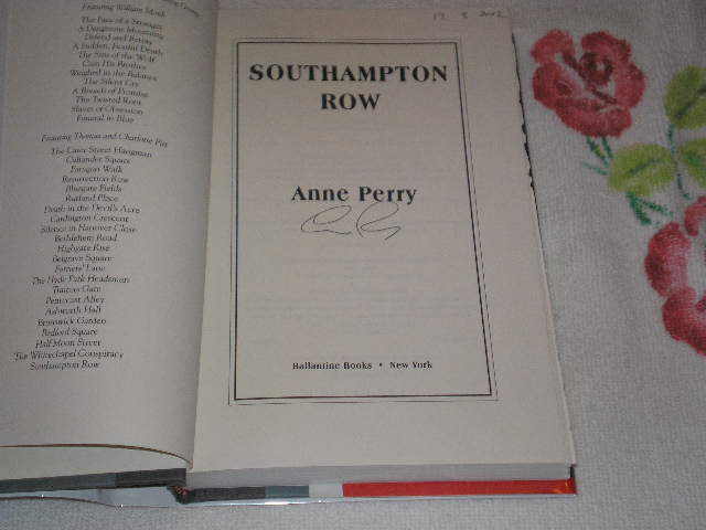 Southampton Row by Anne Perry **Signed** 9780345440037| eBay
