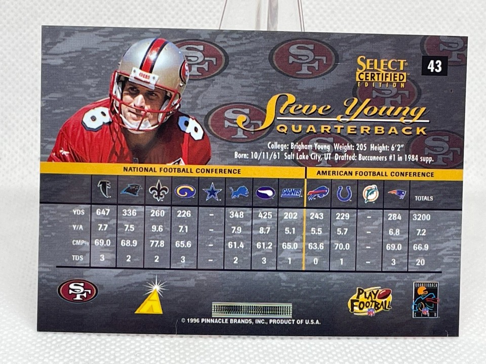 Steve Young 1996 Select Certified Edition Red #43 | eBay