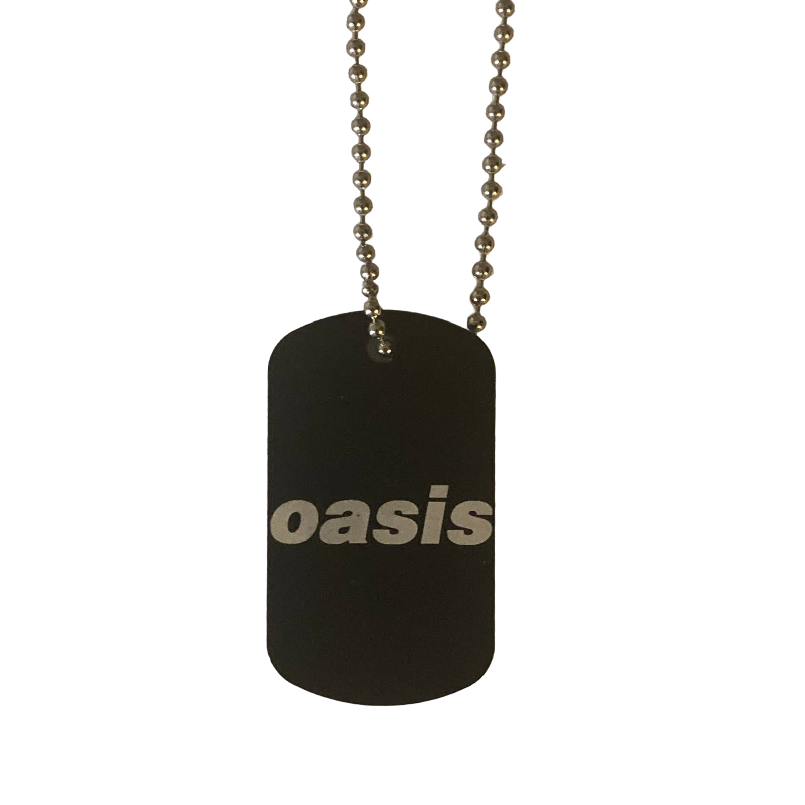 Oasis Band Logo Engraved Aluminum Dog Tag with Necklace | eBay