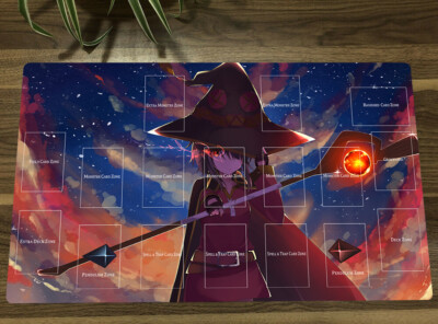 KonoSuba Yugioh Playmat Megumin CCG TCG Mat Card Gaming Play Mat & Mat ...