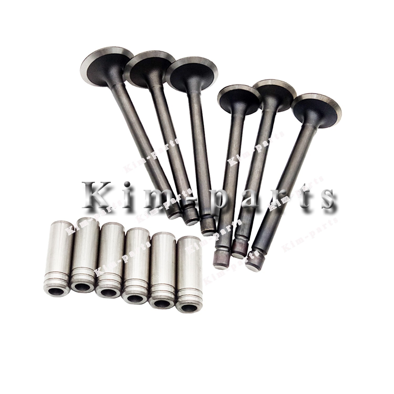 1 set Intake & Exhaust Valves & 6 pcs Valve Guide for Mitsubishi K3B ...