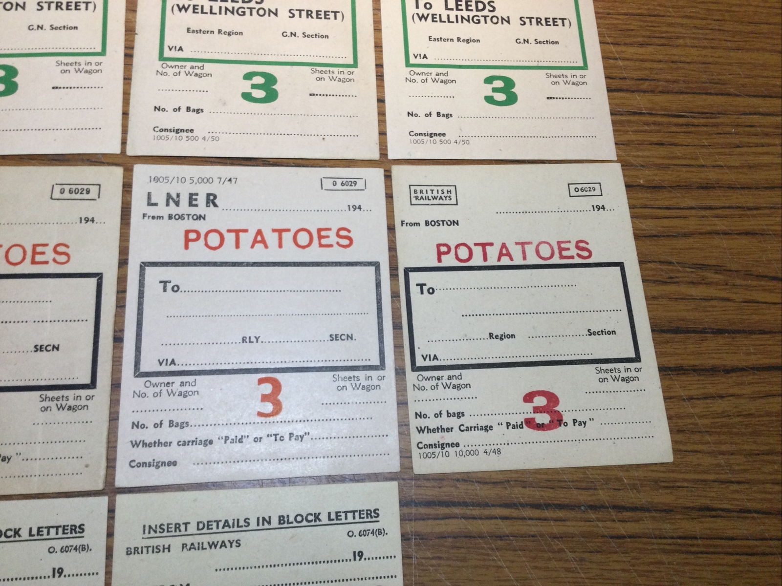 10 Vintage Shipping Labels & Potatoes LNER & | Grelly UK