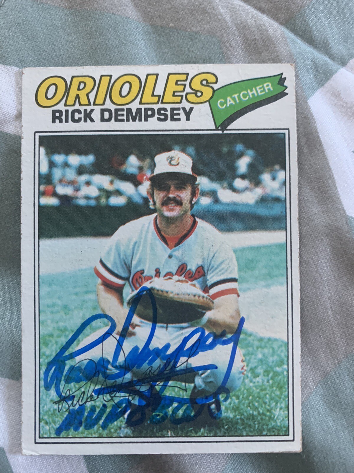 Rick Dempsey autographed 1977 Topps baseball card with inscription | eBay