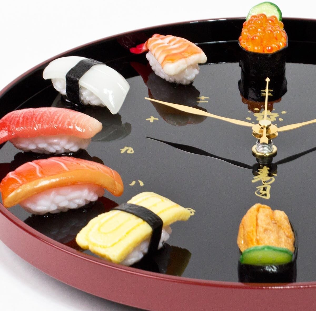 Sushi Clock Japan food sample craftsman 12 nigiri-sushi wall clock ...