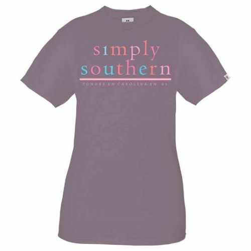 Simply Southern Croc Shoe Design Be Simple Live Simple Tee NWT in Plum ...