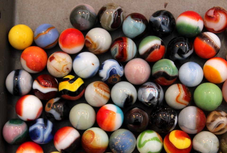 100+ Regular Standard Size Vintage Mixed Colors Preowned Marbles F81 | eBay