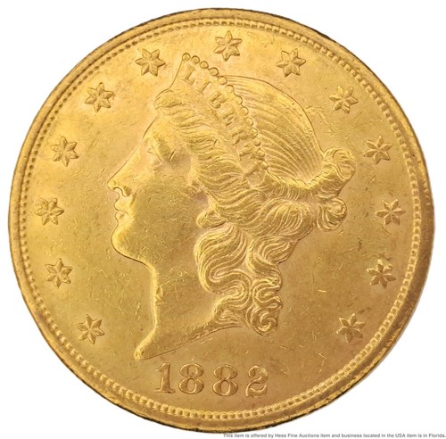 1882-S $20 Double Eagle Liberty Head Twenty Dollar United States US ...