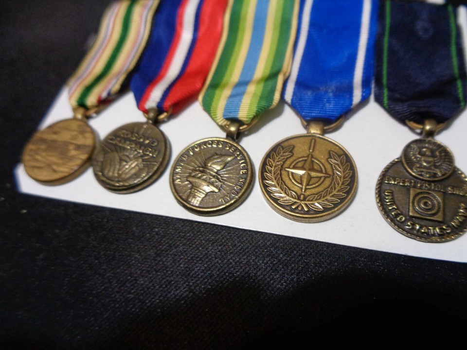 MINI SIZE MEDAL SET 10 MEDALS MOUNTED UNITED STATES NAVY ENLISTED NEW ...