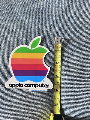 Vintage Apple Computer Sticker Decal 1980s Rainbow Mac ORIGINAL | eBay