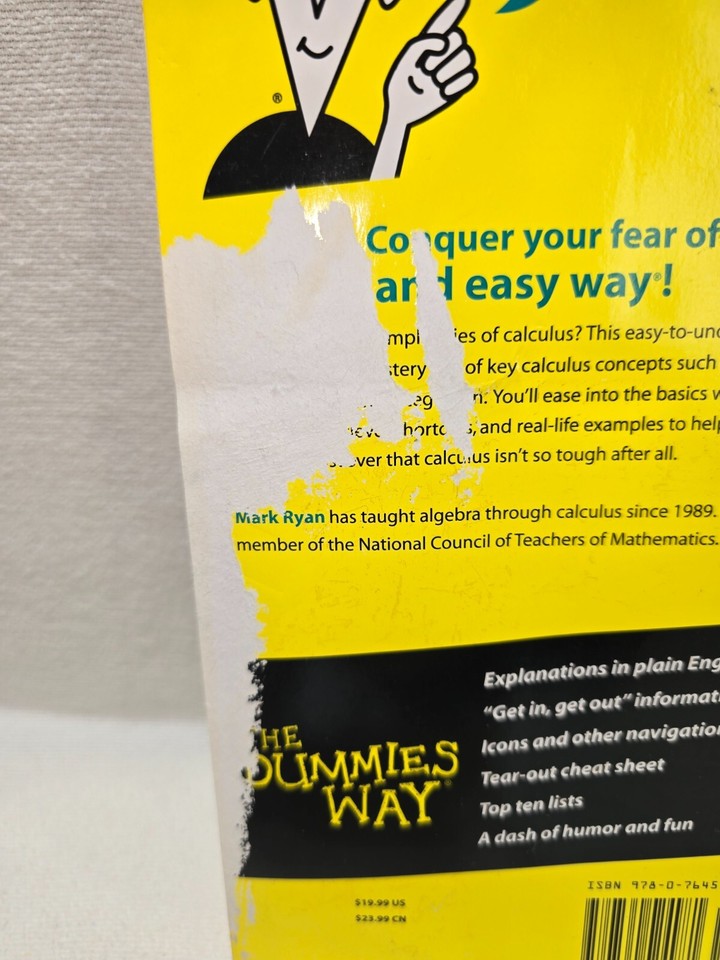 Calculus for Dummies Plain-English Explanations and Step-by-Step Guide ...