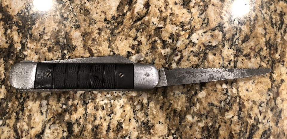 WWII USA Colonial Prov. R.I. Navy Pilot Aviator 2 Blade Survival Knife ...