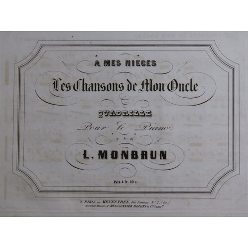 MONBRUN L. Les Chansons de mon Oncle Quadrille Piano ca1850 | eBay