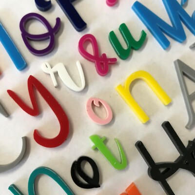 Individual acrylic letter - 20+ Colours - Many fonts - Plastic letter ...