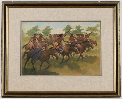 Charles Robert Perrin 1915-1999 Original Art Native American Hunting ...