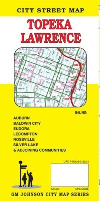 City Street Map of Topeka, Lawrence, Kansas, by GMJ Maps | eBay