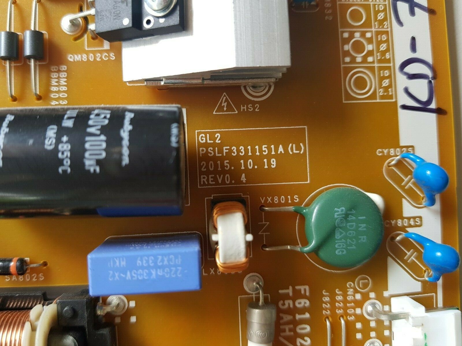 GENUINE SONY KD- 75X8500D POWER SUPPLY BOARD GL2 PSLF331151A(L) 1-474 ...