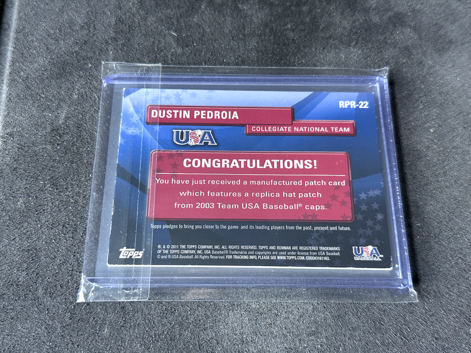 Dustin Pedroia 2011 Bowman USA Baseball Retro Patch RPR-22 | eBay
