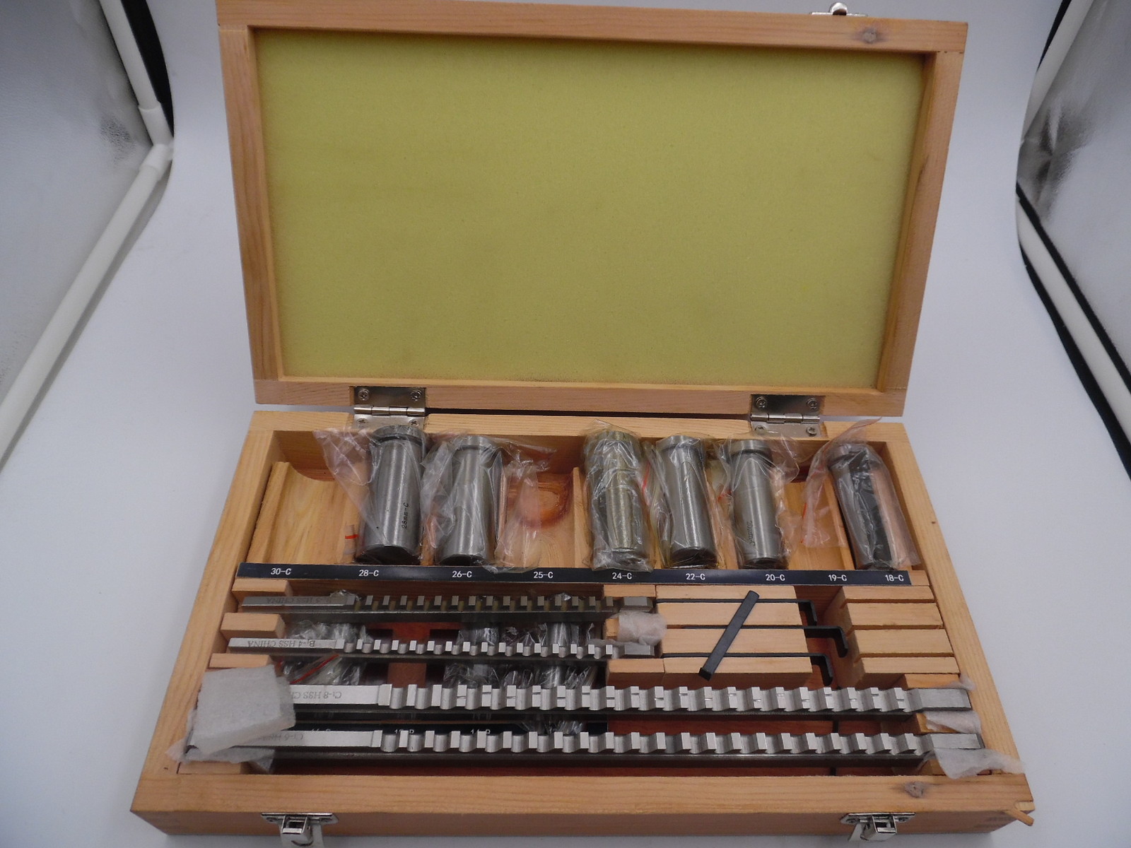 18pcs Keyway Broaching Cutter Kit HSS Metric Size CNC Metalworking Tool ...