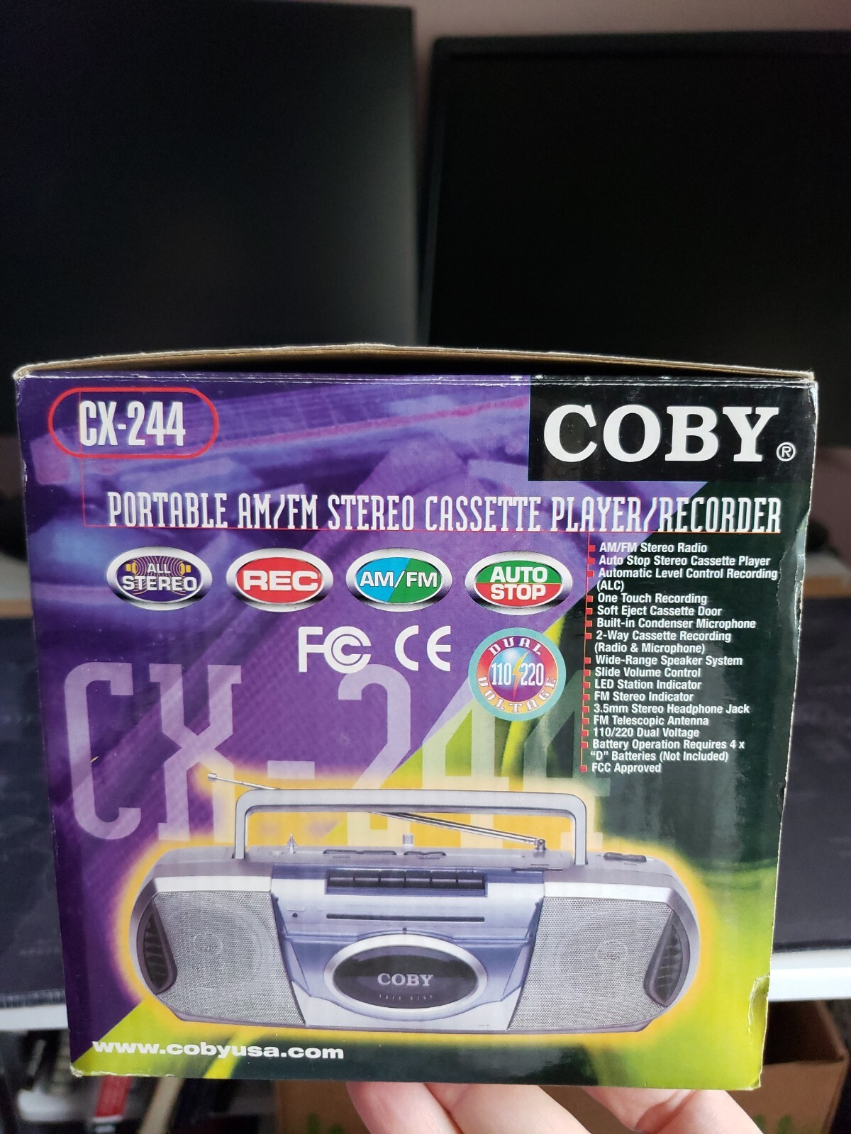 Coby CX244 Portable AM/FM Stereo Radio Cassette Player/Recorder-2000 ...