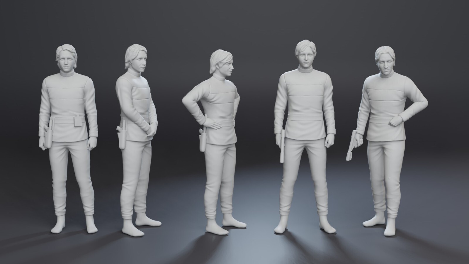 LOGAN'S RUN TV Series - Logan Jessica Rem + 4 Sandmen Figure Set 3D ...