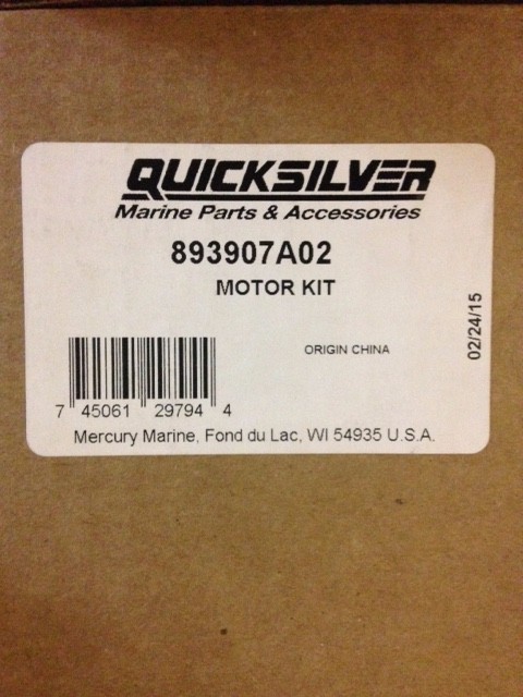 NEW MERCURY OEM TRIM & TILT MOTOR KIT - P/N: 893907A02 / S/S: 809885A2 ...