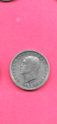 GREECE GREEK KM81 1962 UNCIRCULATED-UNC MINT OLD VINTAGE DRACHMA COIN ...