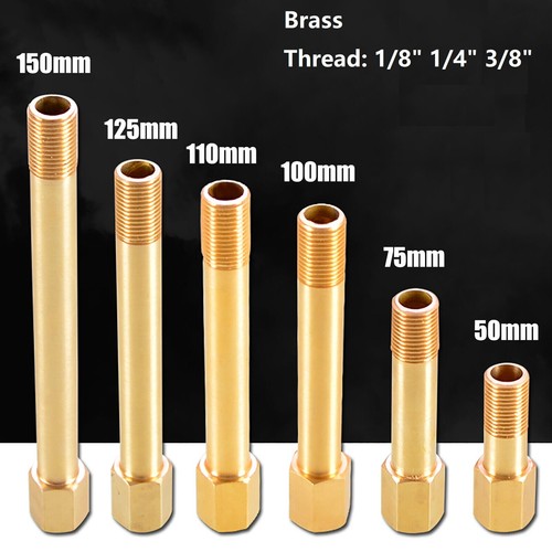 MALE TO FEMALE BRASS BSP THREAD EXTENSION CONNECTORS PIPE FITTING 1/8 ...