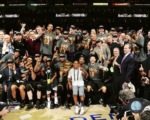 2016 FINALS CHAMPS Cleveland Cavaliers TEAM LeBron James-Kyrie Irving ...