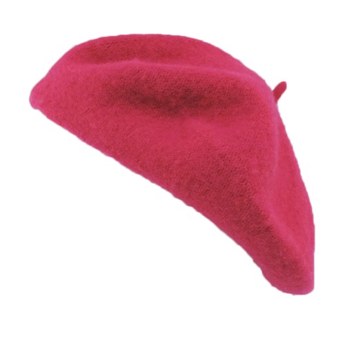 Classic 100% Wool French Artist Beret HOT PINK FUCHSIA Parisian Fashion ...
