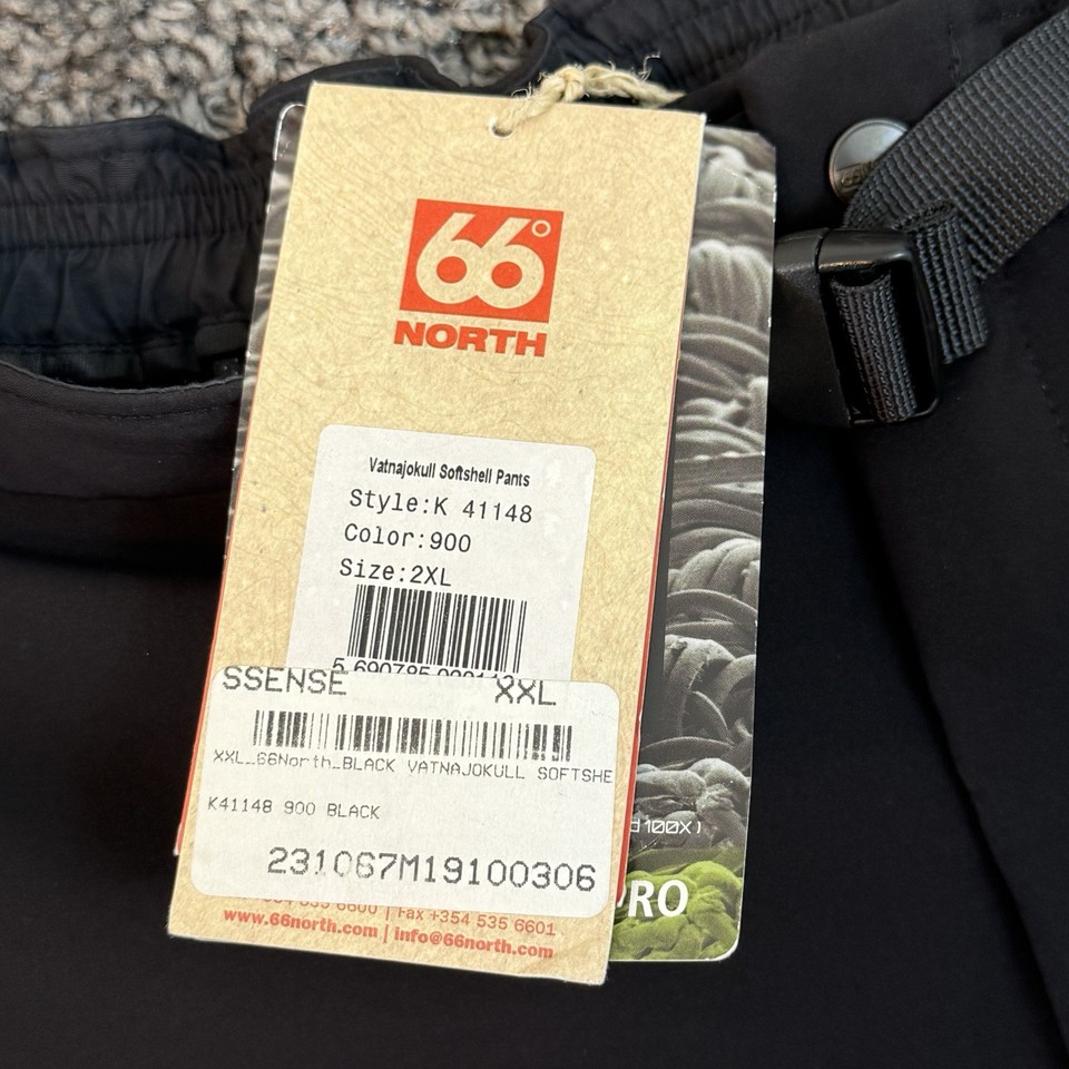 66 North Vatnajökull Polartec® Power Shield® softshell pants XXL Black | eBay