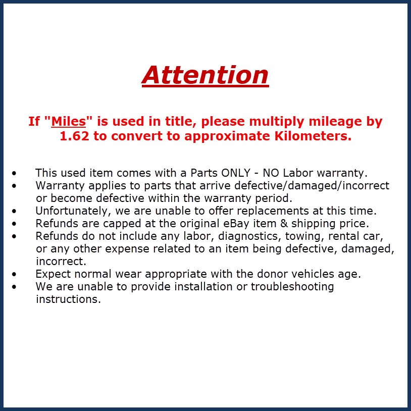 2019 Ford Edge Front Windshield Wiper Motor OEM 95K Miles ...