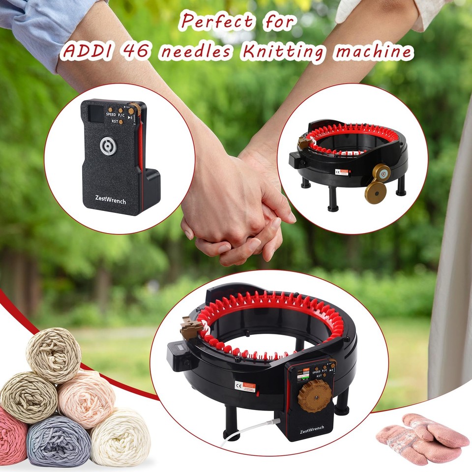 [2025 Upgrade] Electric Knitting Machine Adapter for addi Express King ...