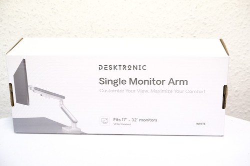 Desktronic Standfuß für einen Monitor VESA 75/100 mm Weiß Neu Rechnung ...