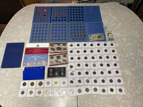 "Estate of THE HORNDOG 🐶" Estate Lot Coins Currency Wheat Nickel Proof ...