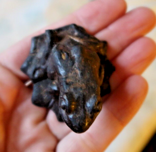 RARE Vintage Antique 2" Cast Iron Toad Frog Figurine Collectible LOOK ...