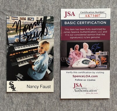 CHICAGO WHITE SOX ORGANIST- NANCY FAUST AUTOGRAPH TRADING CARD JSA ...