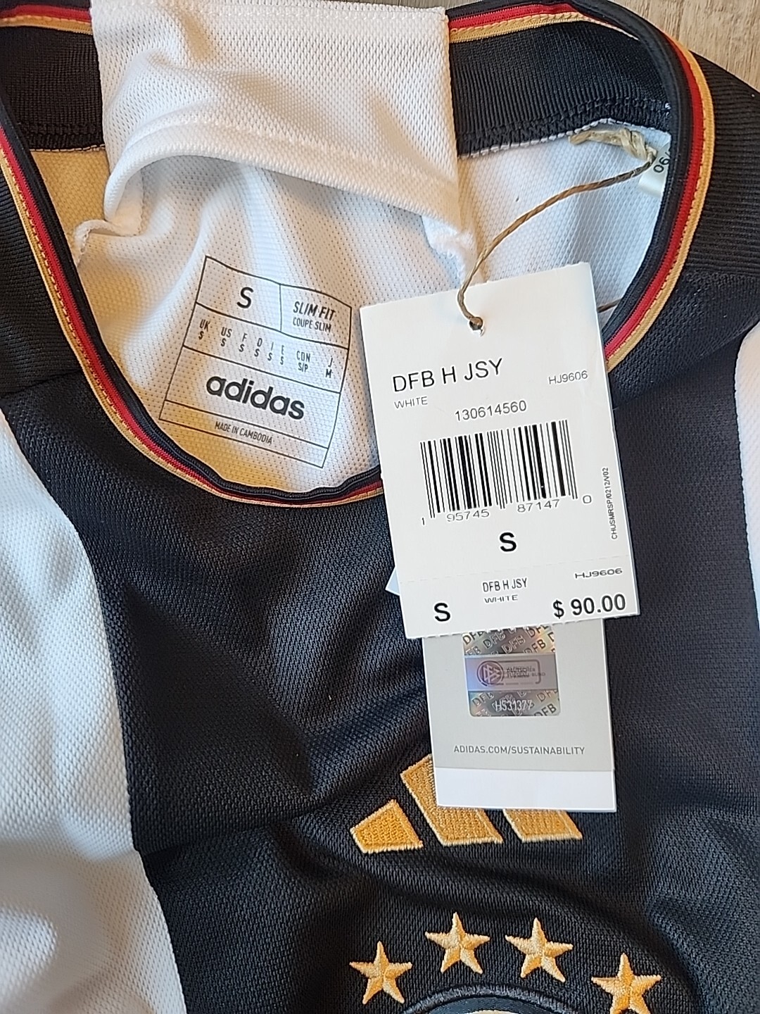 adidas Germany 22/23 Home World Cup Soccer Jersey Men's S NWT HJ9606 ...