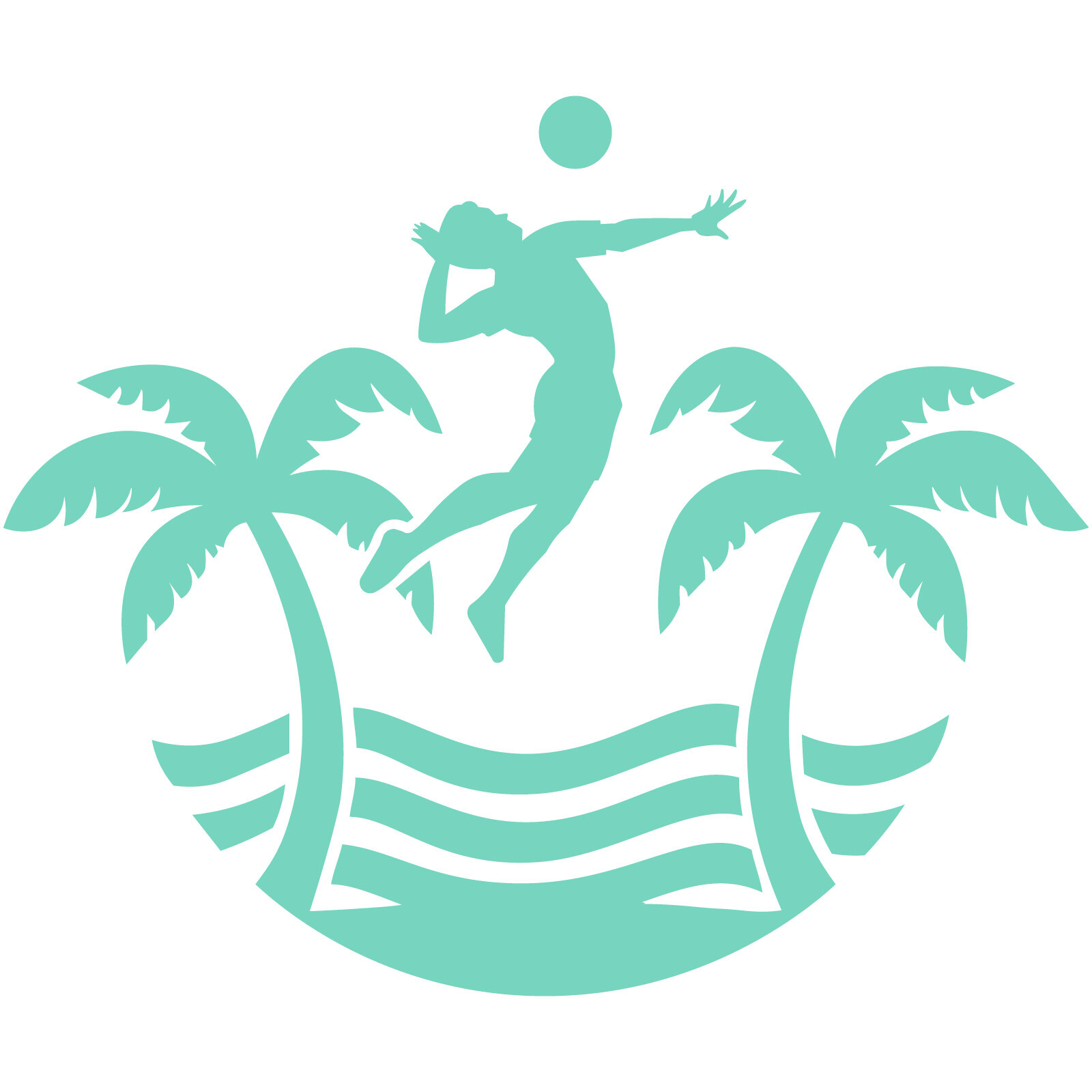 Beach Volleyball 5" Vinyl Decal Car Window Sticker AVP Outdoor FIVB ...