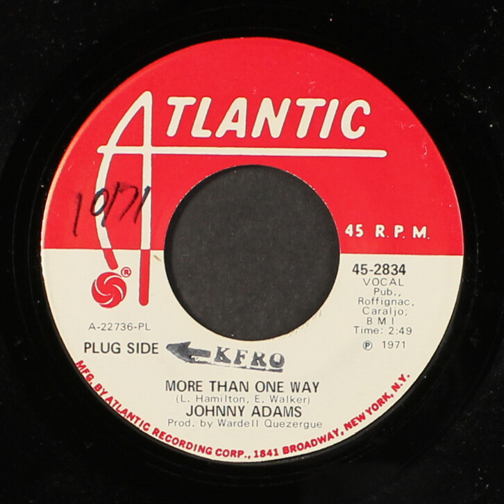 JOHNNY ADAMS: more than one way / same ATLANTIC 7" Single 45 RPM | eBay