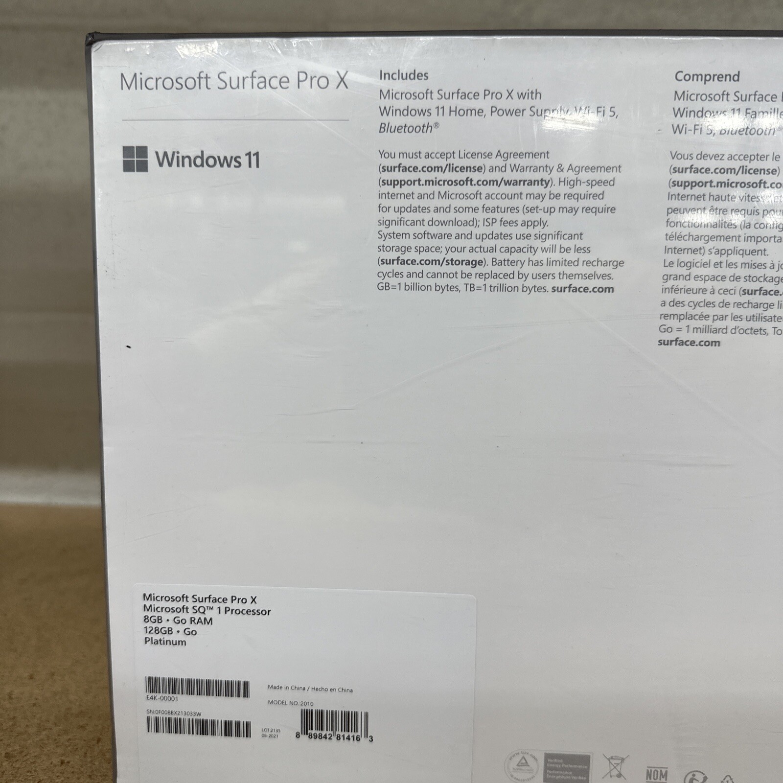 Microsoft Surface Pro X 13" Touch (128GB SSD, Microsoft SQ1, 3.00 GHz ...