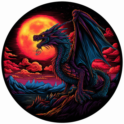 Fantasy Sci-Fi Sticker Decal Car Truck Window Bumper Vinyl Decal Dragon ...