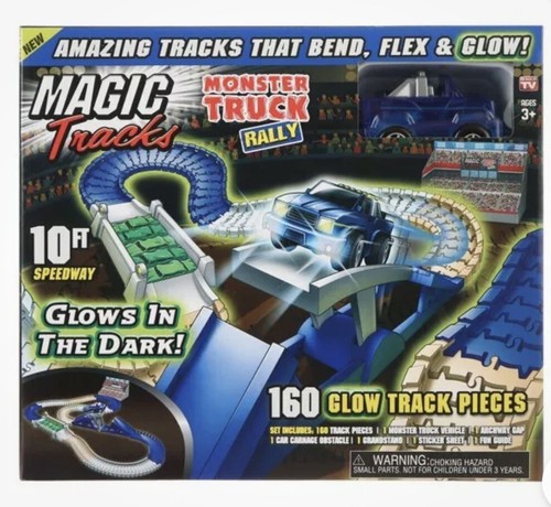 MAGIC TRACKS MONSTER TRUCK RALLY GLOW IN DARK RACE FLEX TRACK AS SEEN ...