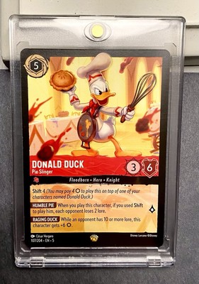 Disney Lorcana Shimmering Skies Donald Duck Pie Slinger Legendary 107/ ...
